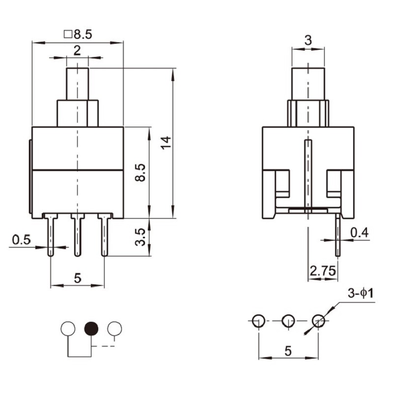 Buy Online Self Lock Switch-KFC-8.5?8.5-C in India